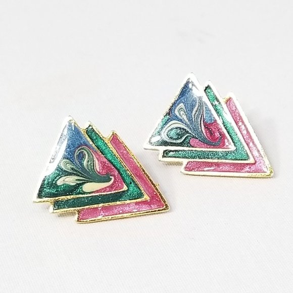 Fashion Jewelry | Jewelry | Vintage Triangle Pierced Earrings | Poshmark